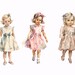 Vintage Girl Clipart Bundle Watercolor Vintage Girl Png Cute Girl ...