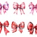 Ribbon Bow Clipart Bundle Watercolor Ribbon Bow Watercolor Png ...