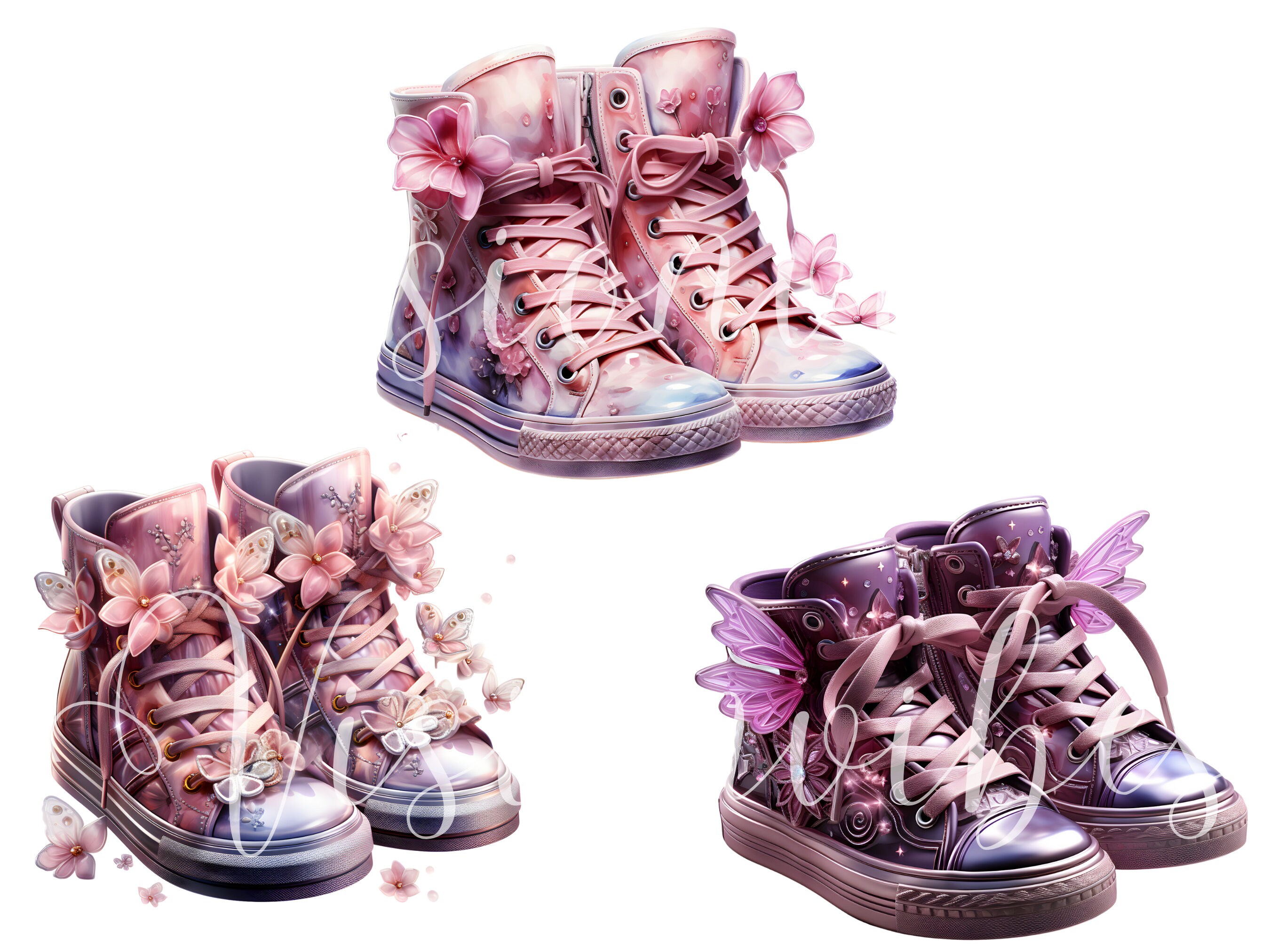 Fairy Shoes Watercolor Clipart Bundle Commercial Free - Etsy