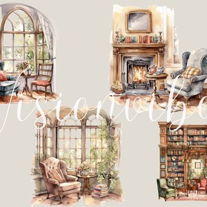 Vintage Library Clipart Book Clipart Watercolor Book Png Vintage Books ...