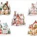 Christmas Cottage Watercolor Bundle, Winter House Clipart, Cottage in ...