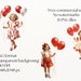 Girl With Balloons Watercolor Clipart Bundle Watercolor Girl and ...