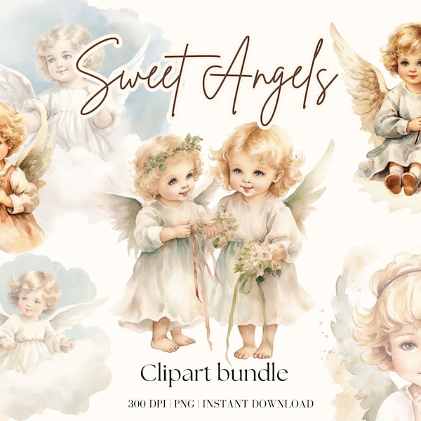 Cute Angel Clipart - Etsy