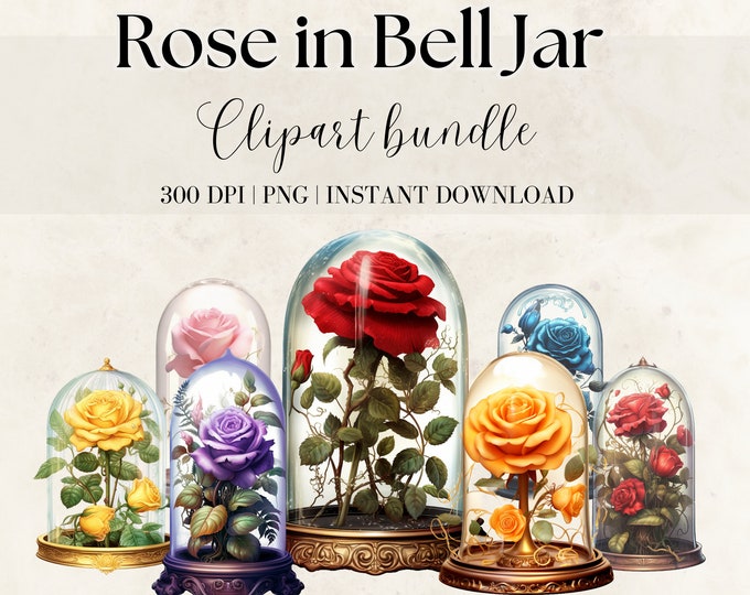 Enchanted Rose Clipart Pack - Transparent Background - Enchanted Roses ...