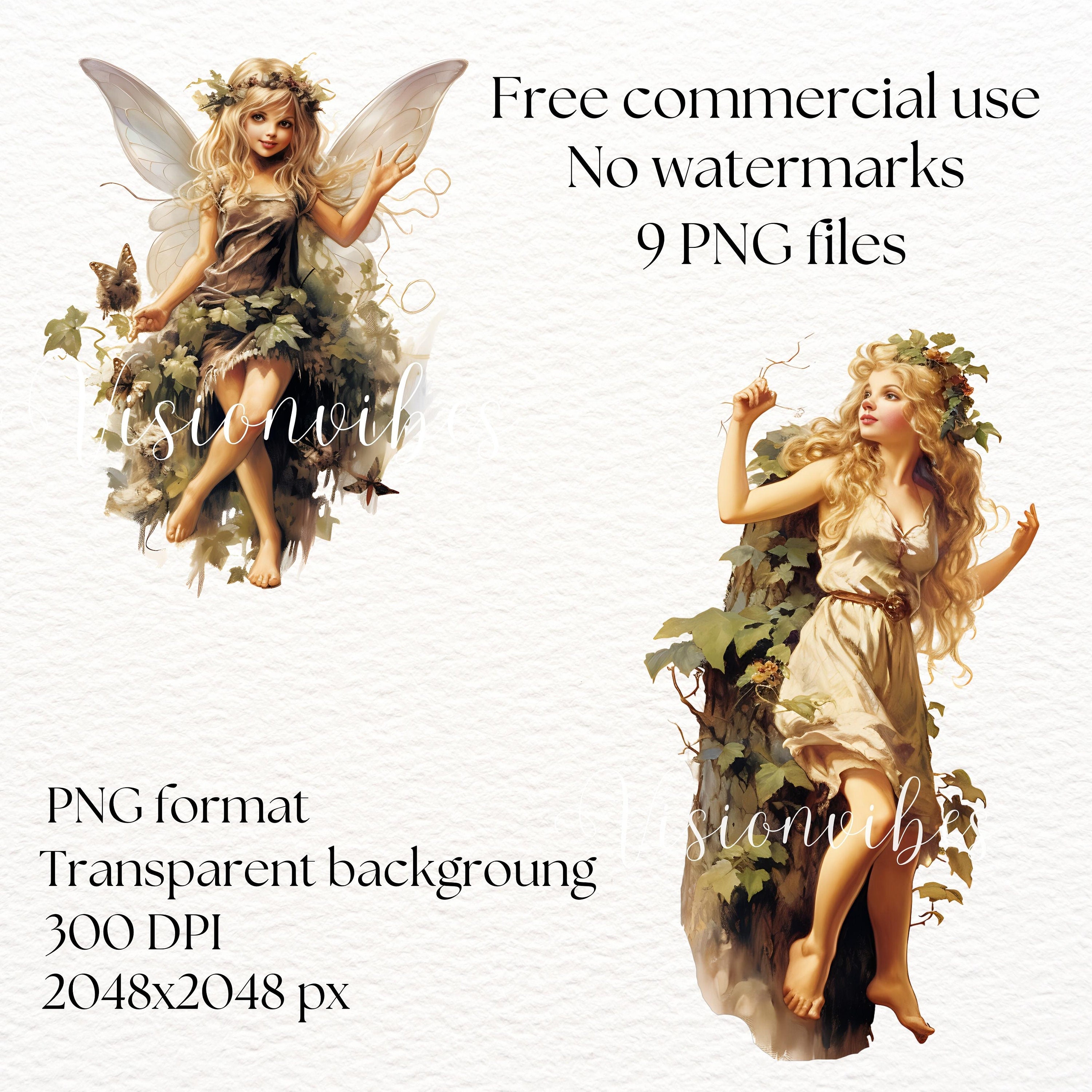 Forest Fairy Clipart Watercolor Clipart Bundle Garden Fairy Magic ...