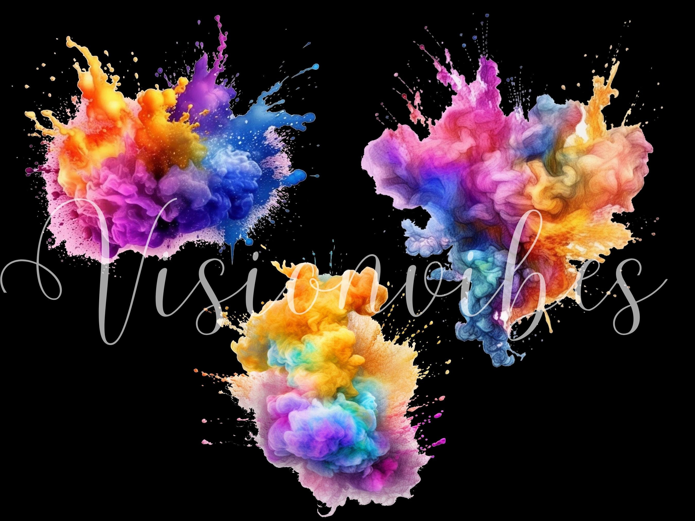 Rainbow Splash Clipart Bundle Watercolor Rainbow Clip Art Summer ...