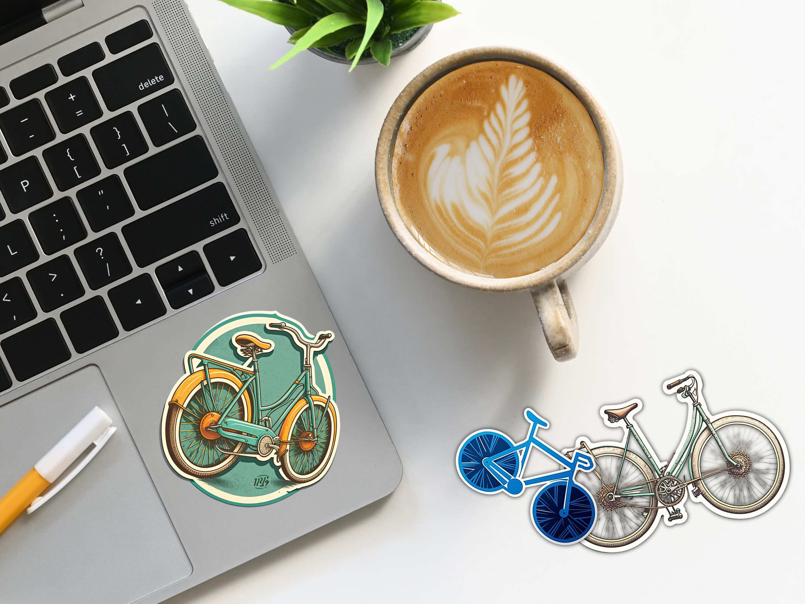 Bicycle Stickers Printable Bicycle Stickers Bicycle PNG Digital ...