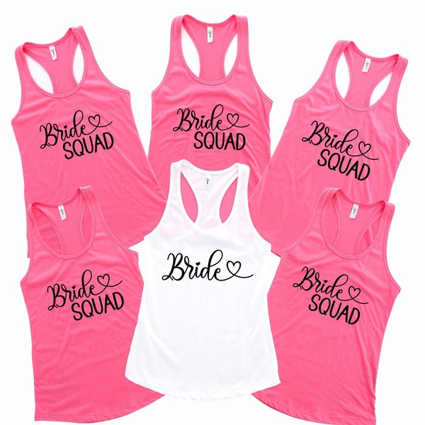 Bride Squad Tanks Etsy