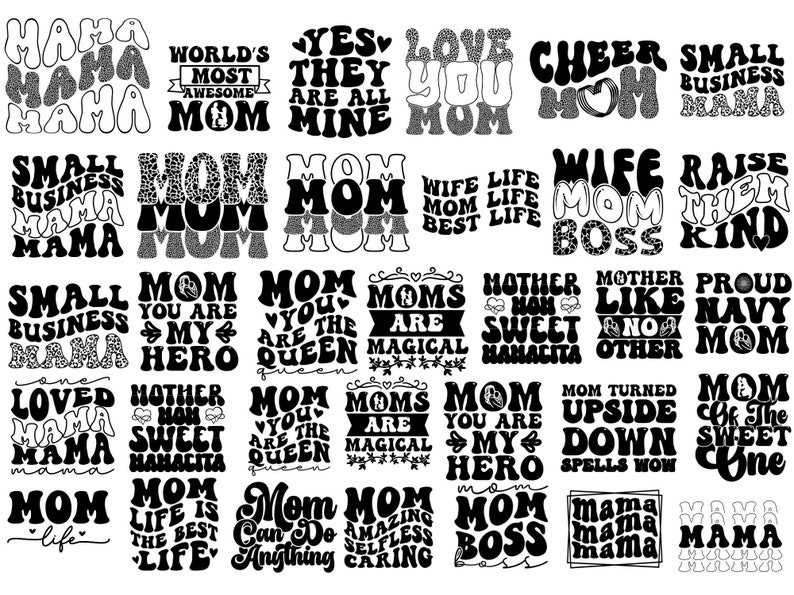 MOTHER'S DAY MEGA Bundle, Mom Png Bundle, 140 Designs, Heather Roberts ...