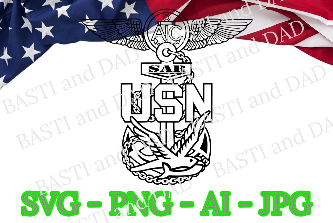 US Navy Chief Anchor SAR Aircrew, PNG, Ai and Jpeg, Naval Aircrewman ...