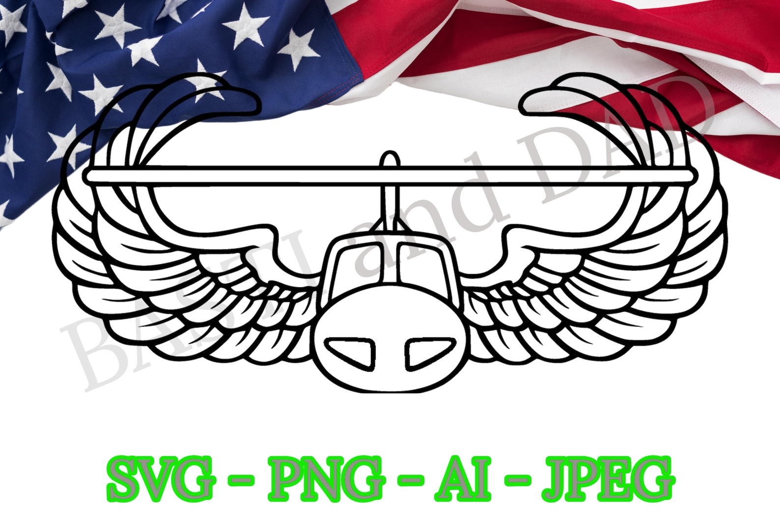 Air Assault Badge Svg Png And Ai File Veteran And Us Soldier Svg Files Cnc And Laser