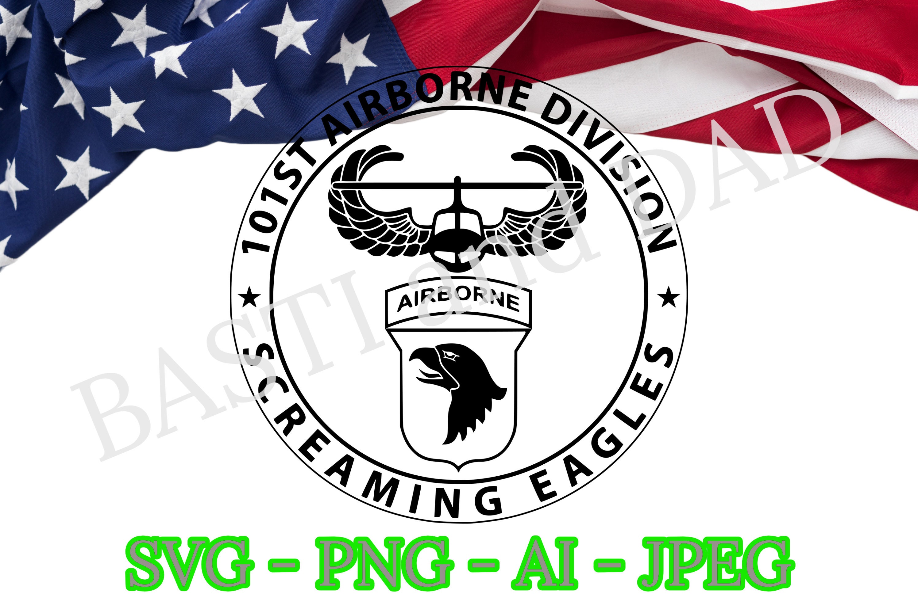 US Army 101st Airborne Division Screaming Eagles SVG, PNG, Ai and Jpeg ...
