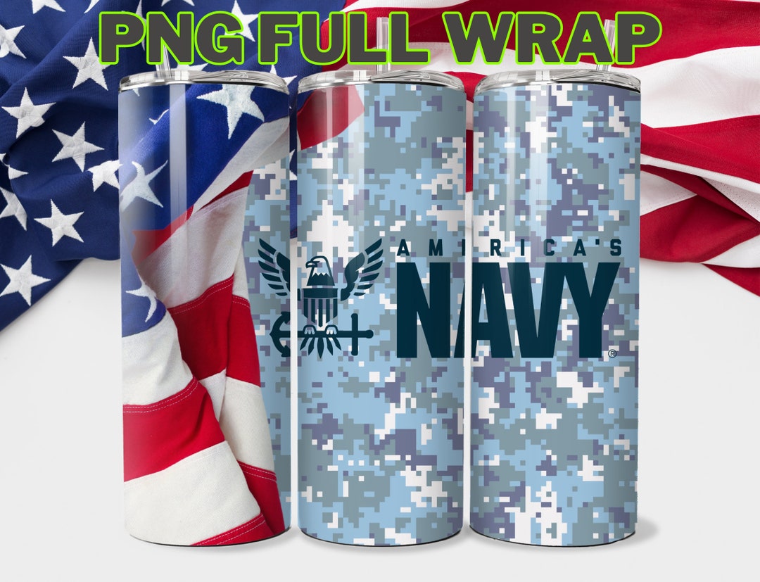 US Navy Tumbler Wrap Digital Design Flag Tumbler, Patriotic Tumbler Png ...