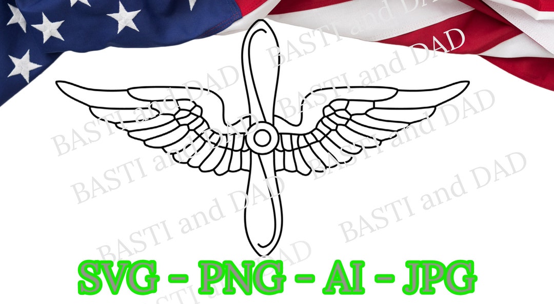 US Army Aviation Branch Insignia Svg, Aviation Mos US Army SVG, Above ...