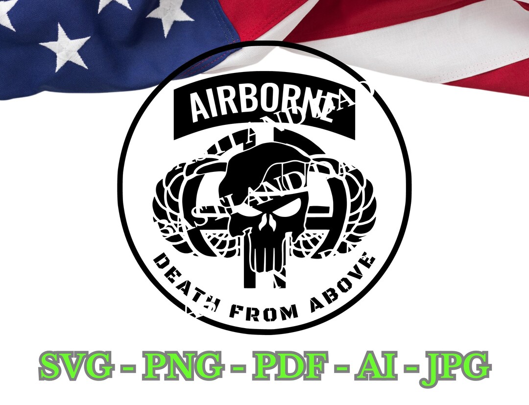 82nd Airborne Skull Wings SVG PNG: US Army Design (digital) - Etsy