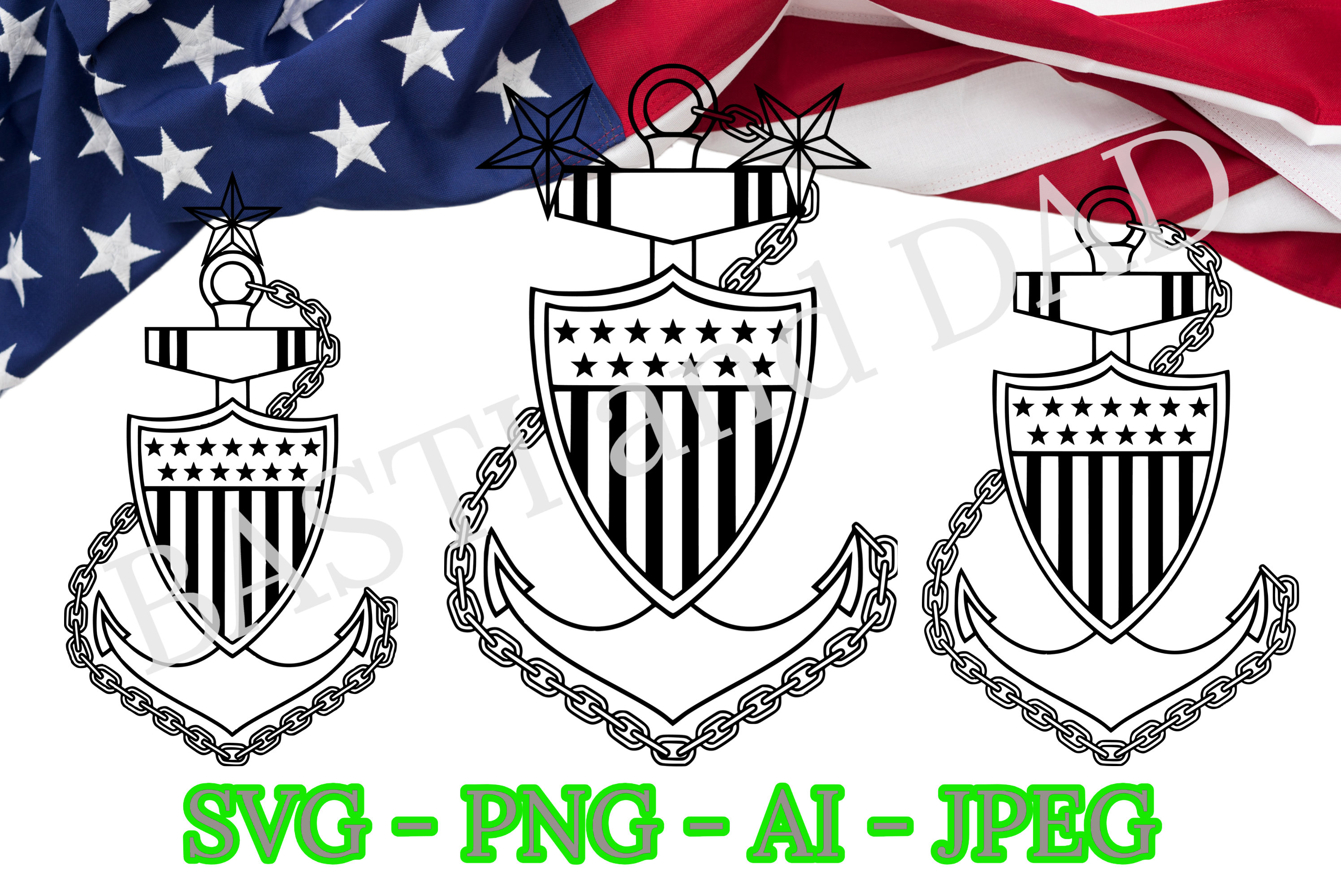 US Coast Guard Chief Anchor Logo Svg, Semper Paratus SVG, Senior Chief ...