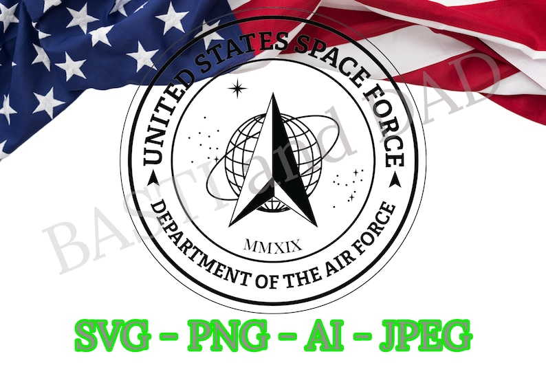 US Space Force Logo SVG, PNG, Ai and Jpeg, Air Force, Space Command, Army Seal, Military Logo ...