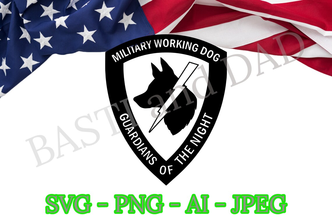 US Military Working Dog Logo SVG, PNG, Ai and Jpeg, Army K-9, Airborne ...