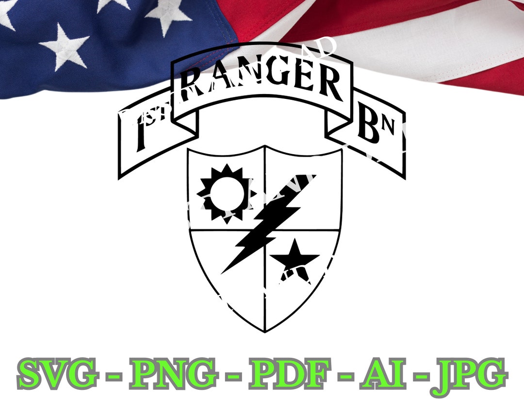 US Army 75th Ranger Regiment 1st Ranger Battalion Insignia SVG, PNG, Ai ...