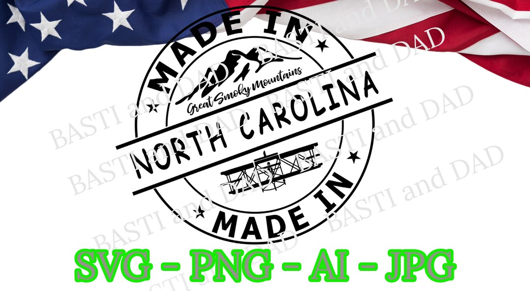 Made in North Carolina Svg, North Carolina Svg, United States Png, US ...