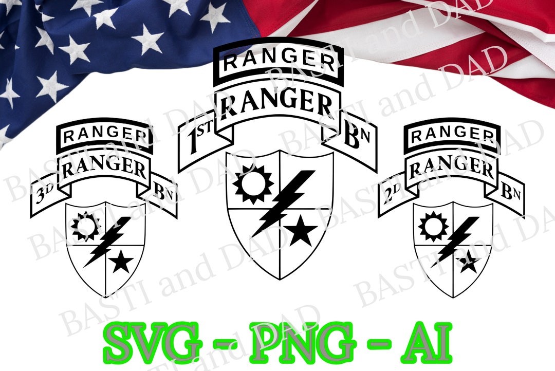 US Army 75th Ranger Regiment Airborne Ranger Battalion Insignia SVG ...