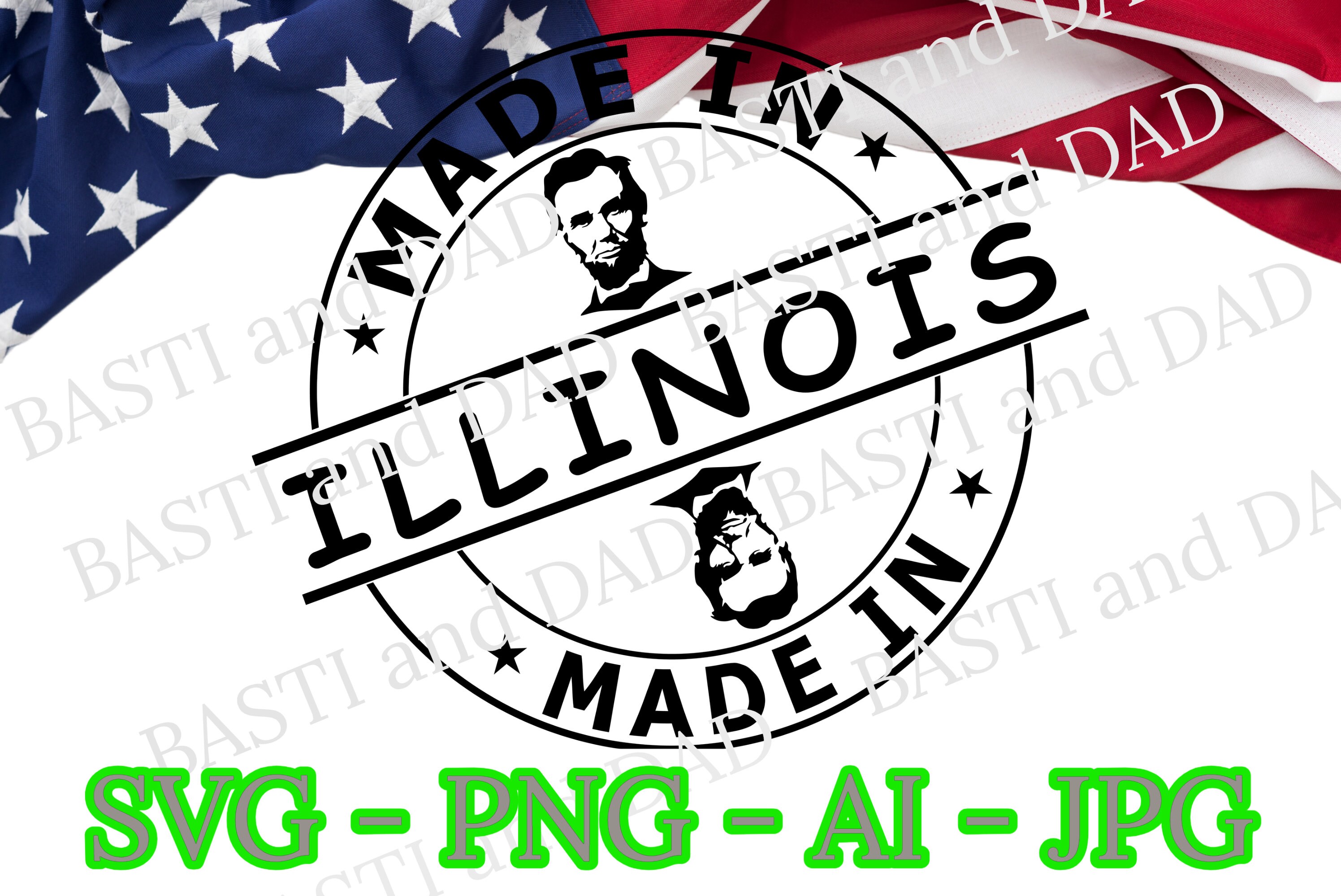 Made in Illinois Svg Illinois Svg United States Png US - Etsy