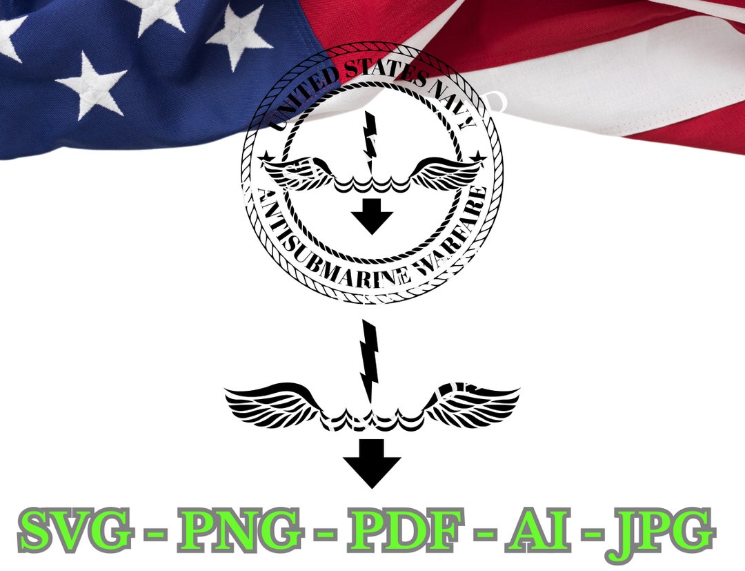 US Navy Antisubmarine Warfare ASW MOS Svg, Png Ai and Jpg, Digital ...