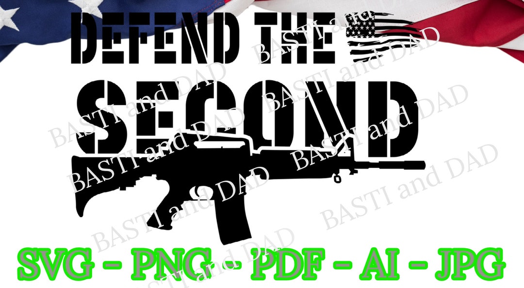 2nd Amendment US Flag SVG Vector Files USA Patriotic Flag Ammo and Gun ...