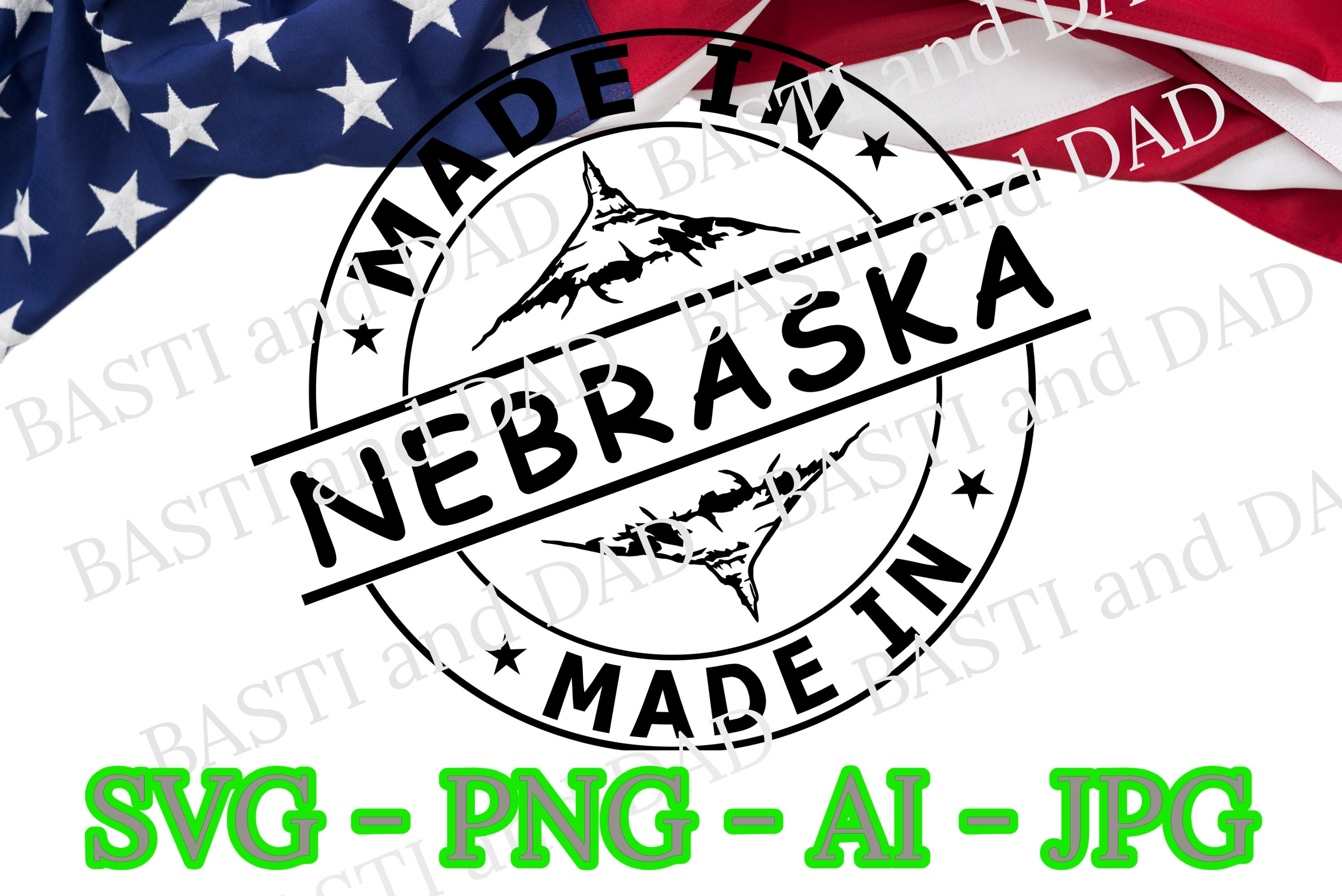 Made in Nebraska Svg Nebraska Svg United States Png US - Etsy
