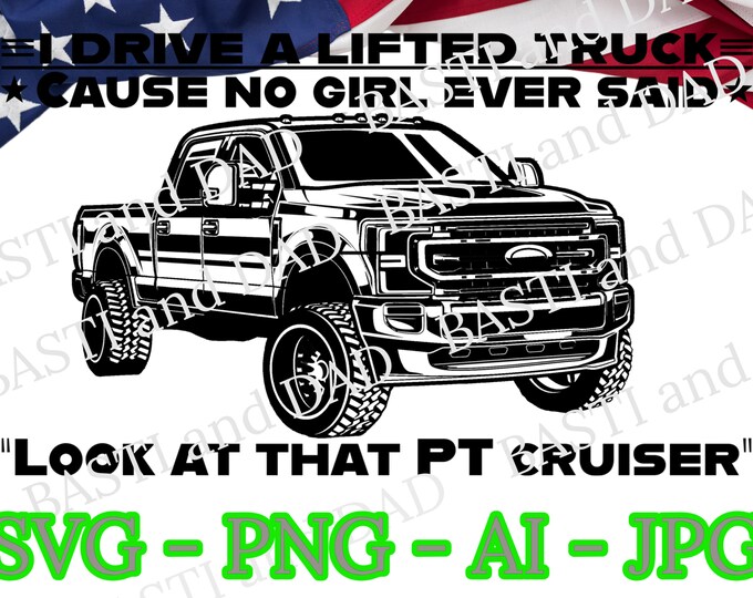 Trailer Pickup Truck Offroad Lifted Trucks SVG, Clipart, Files for ...