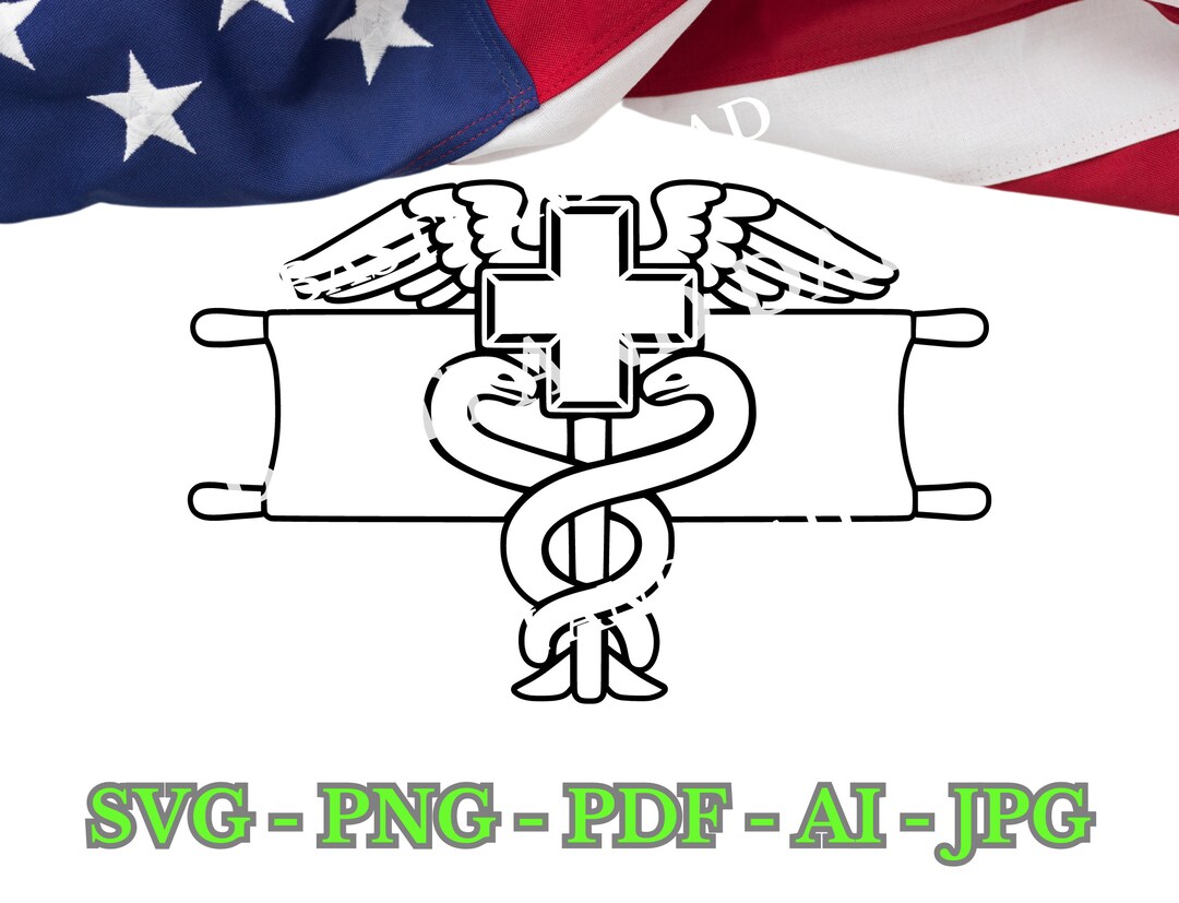 US Army Expert Field Medical Badge SVG, EFMB Png, Ai and Jpeg Medic ...