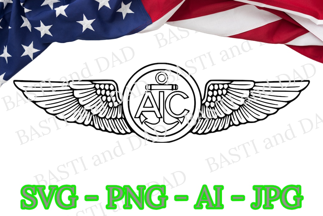 US Navy Aircrew Wings Badge SVG, PNG, Ai and Jpeg Navy Air Crew Member ...