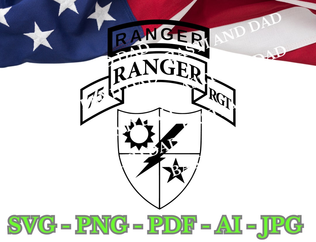 US Army 75th Ranger Regiment Airborne Ranger Battalion Insignia SVG ...