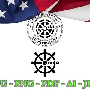 US Navy Quartermaster QM MOS Svg, Png Ai and Jpg, Digital Download ...