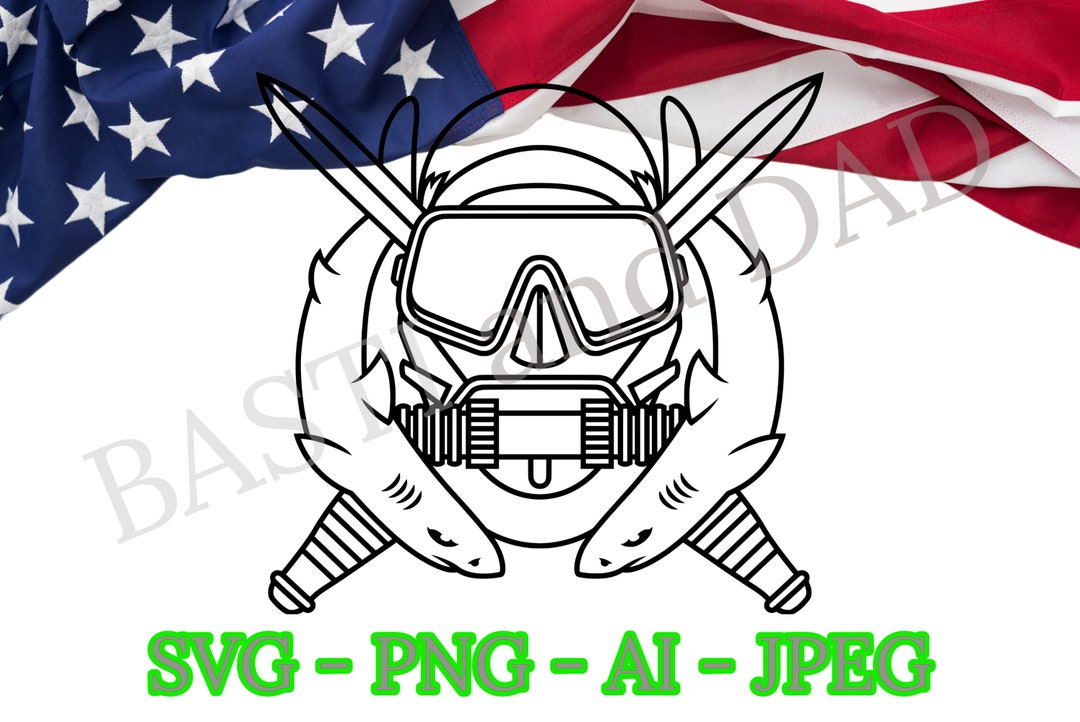 US Army Special Operation Diver Insignia Badge SVG, PNG, Ai and Jpg ...
