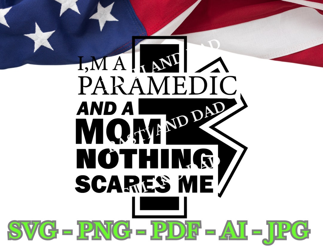 Paramedic Mom Digital SVG File, Instant Download, Hero I Raised Mine ...
