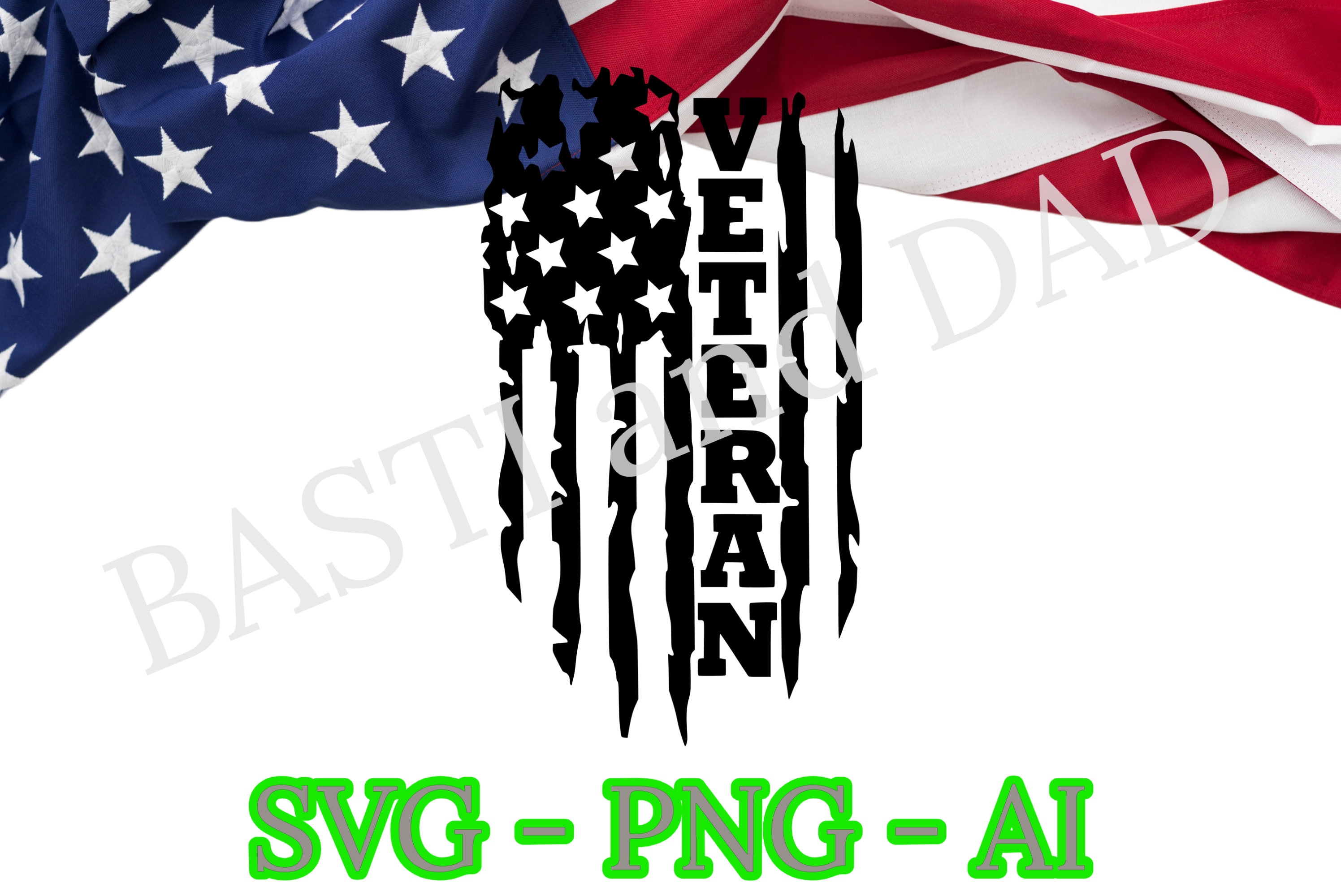 US Flag Military Veteran Flag SVG, Png, Ai and Jpeg, Navy, Marines ...