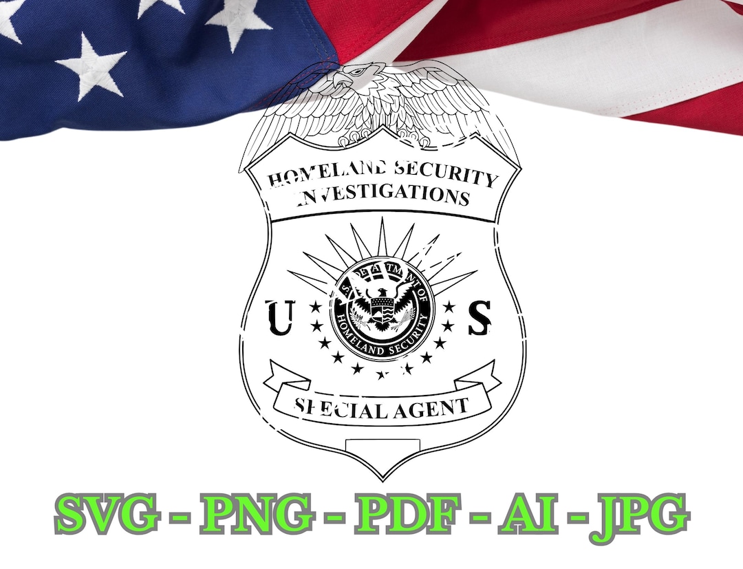 US Homeland Security Investigations Special Agent Badge Svg, ICE DHS ...