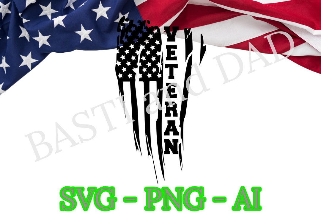 US Flag Military Veteran Flag SVG, Png, Ai and Jpeg, Navy, Marines ...