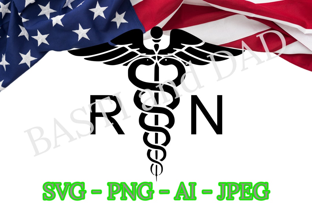 Registered Nurse Caduceus Medical Staff Logo, Svg, Png, Ai and Jpeg ...