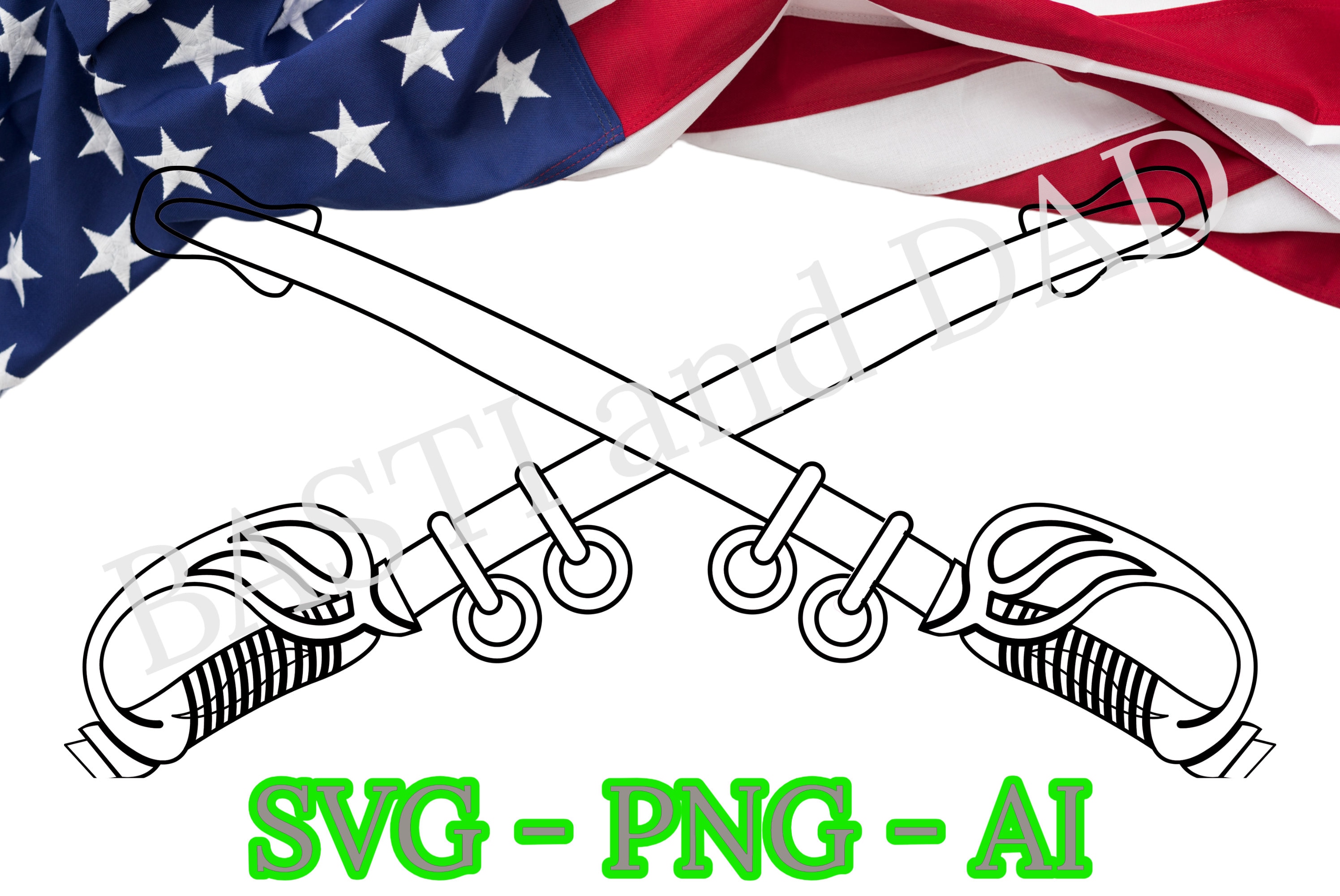 Crossed Confederate Sabers