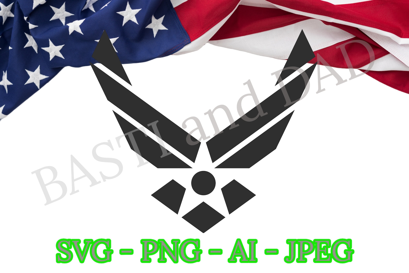 US Air Force Wings Logo SVG, Png, Ai and Jpeg, Air Force, Chief Master ...