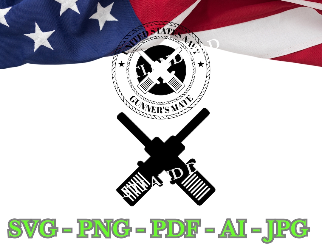 US Navy Gunner's Mate GM MOS Svg, Png Ai and Jpg, Digital Download ...