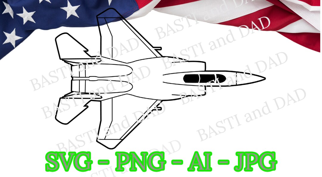 Mcdonnell Douglas F-15 Eagle Silhouette Svg, Vector PNG, Fighter Jet F ...