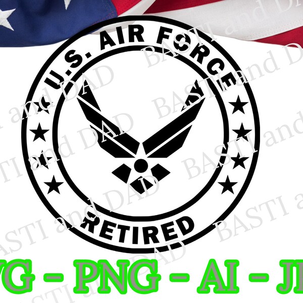 Retired Air Force Retired - Etsy