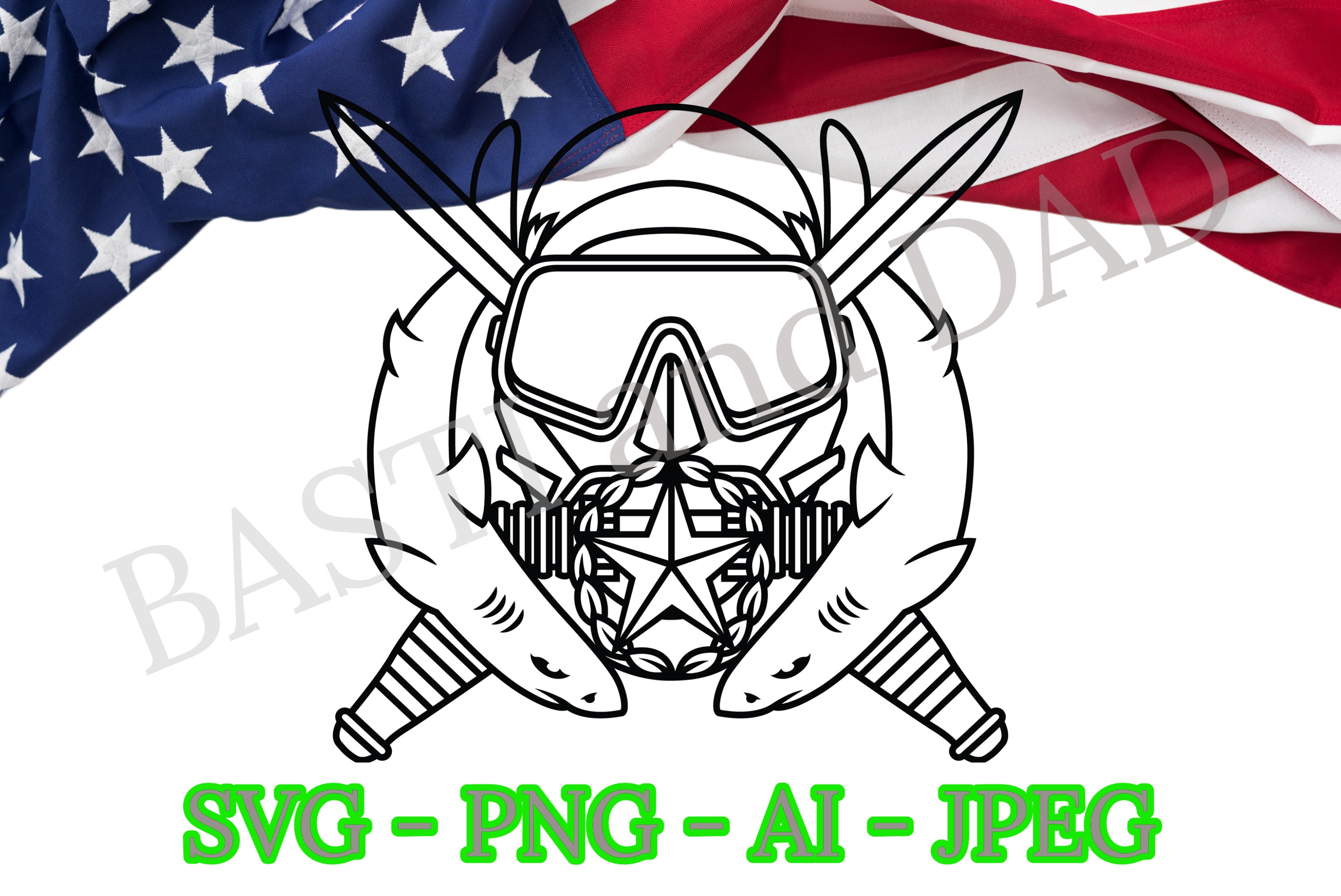 US Military Special Operation Diving Supervisor Badge SVG - Etsy
