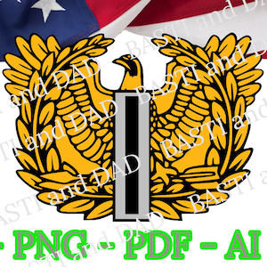 US Army Warrant Officer Gold Rising Eagle Logo SVG, PNG, Ai and Jpeg ...