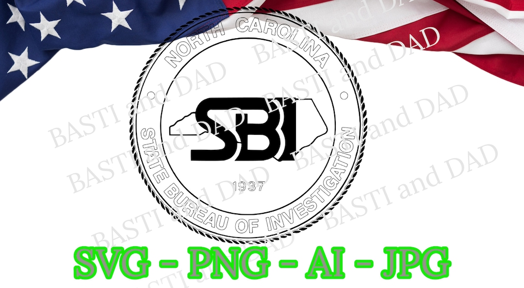 North Carolina SBI Svg, Vector PNG, NC State Bureau of Investigation ...