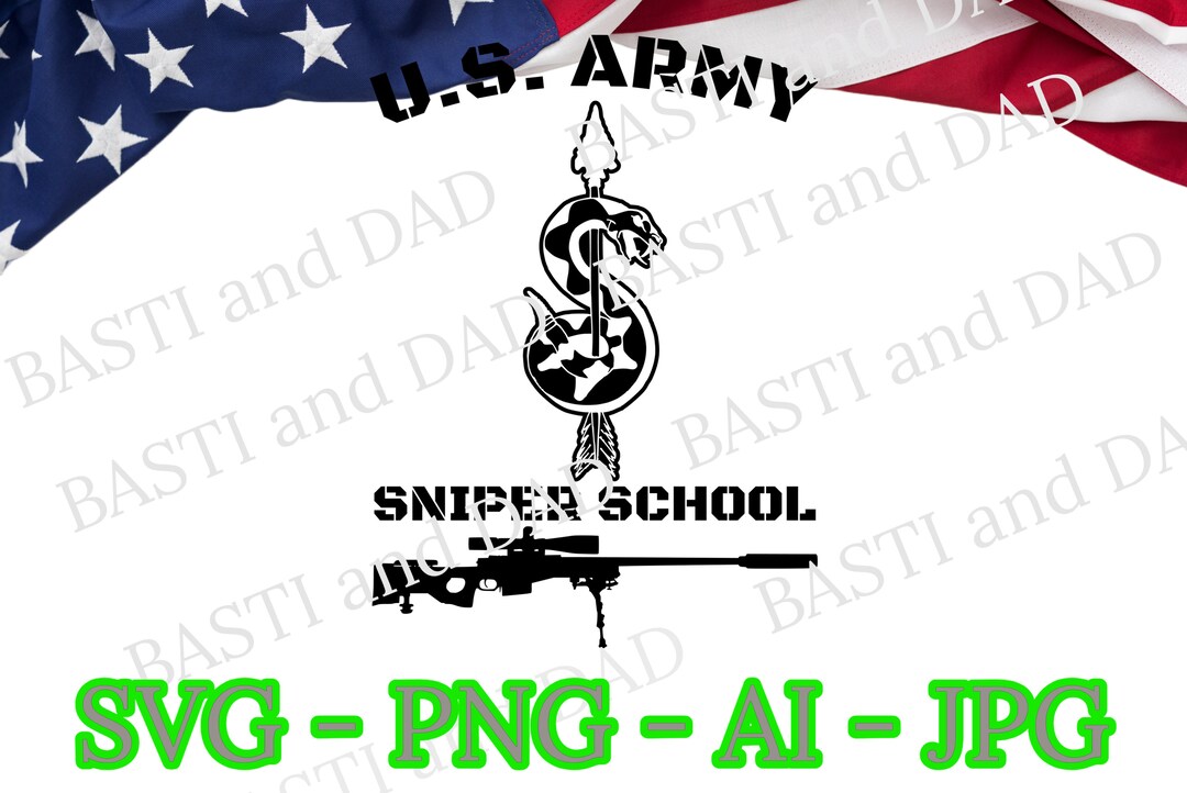 US Army Sniper School Logo SVG, PNG, Ai and Jpeg, Special Forces ...