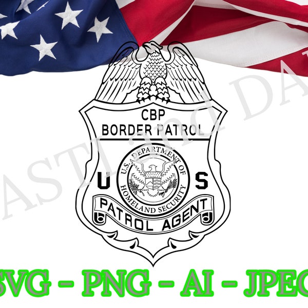 Border Patrol Agent Badge Svg - Etsy